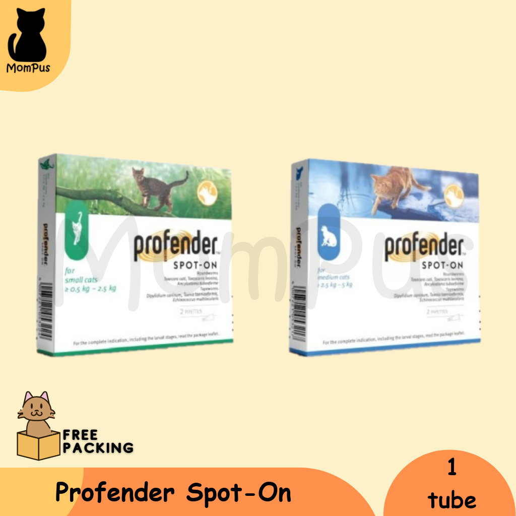 Jual Profender Cat (1 tube) Obat Cacing KUCING Tetes Dewormer SpotOn ...