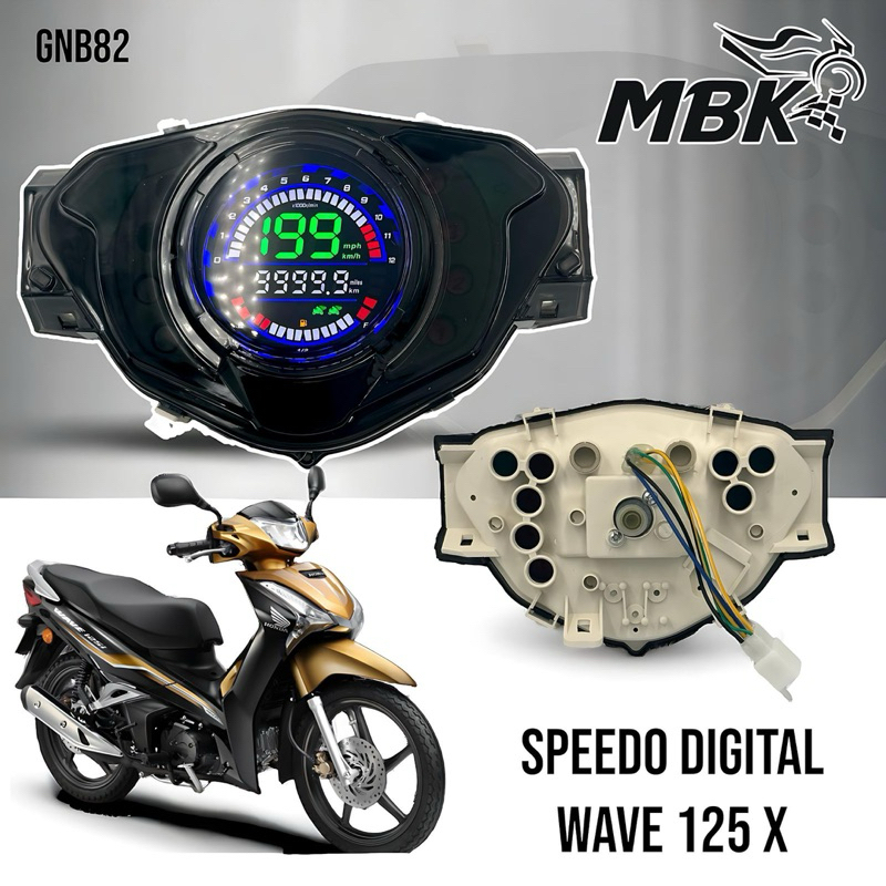 Jual Speedometer Digital LED Supra X 125 Wave 125 Spidometer High ...