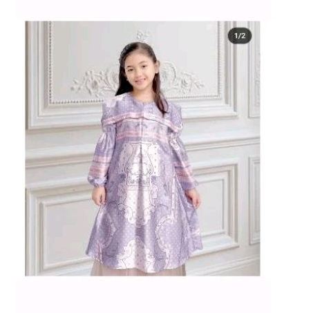 Jual SIAP KIRIM NEW Delarosa Signature Dress Kids Vanilla Hijab wearing ...