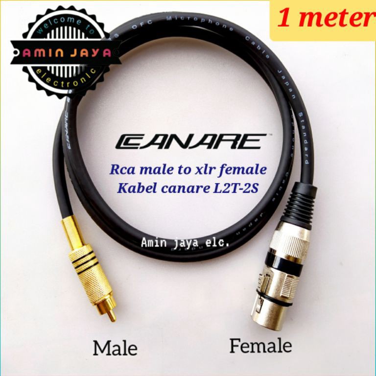 Jual MURAH MERIAH Jack rca to canon female kabel canare 1 meter | Shopee Indonesia