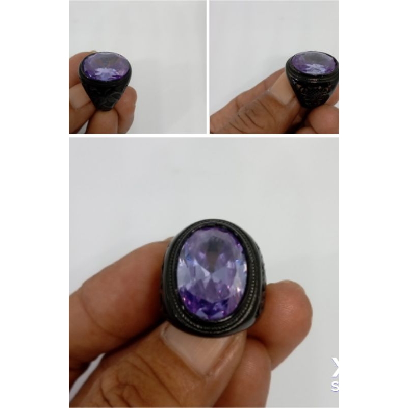 Jual Fermata diamond ring titanium hitam | Shopee Indonesia