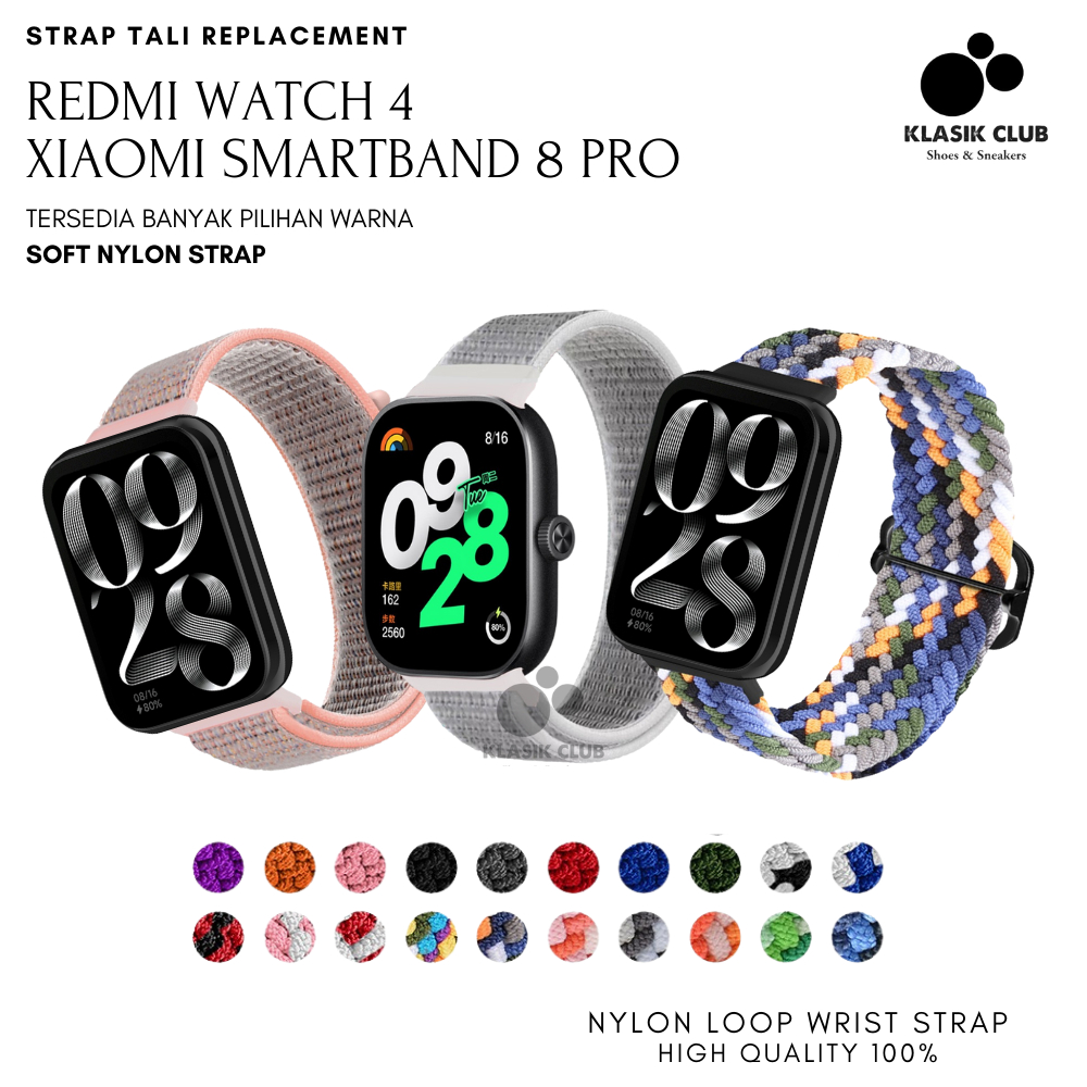 Jual Strap Redmi Watch 4 / Xiaomi Smart Band 8 Pro Bahan Nylon Tali ...