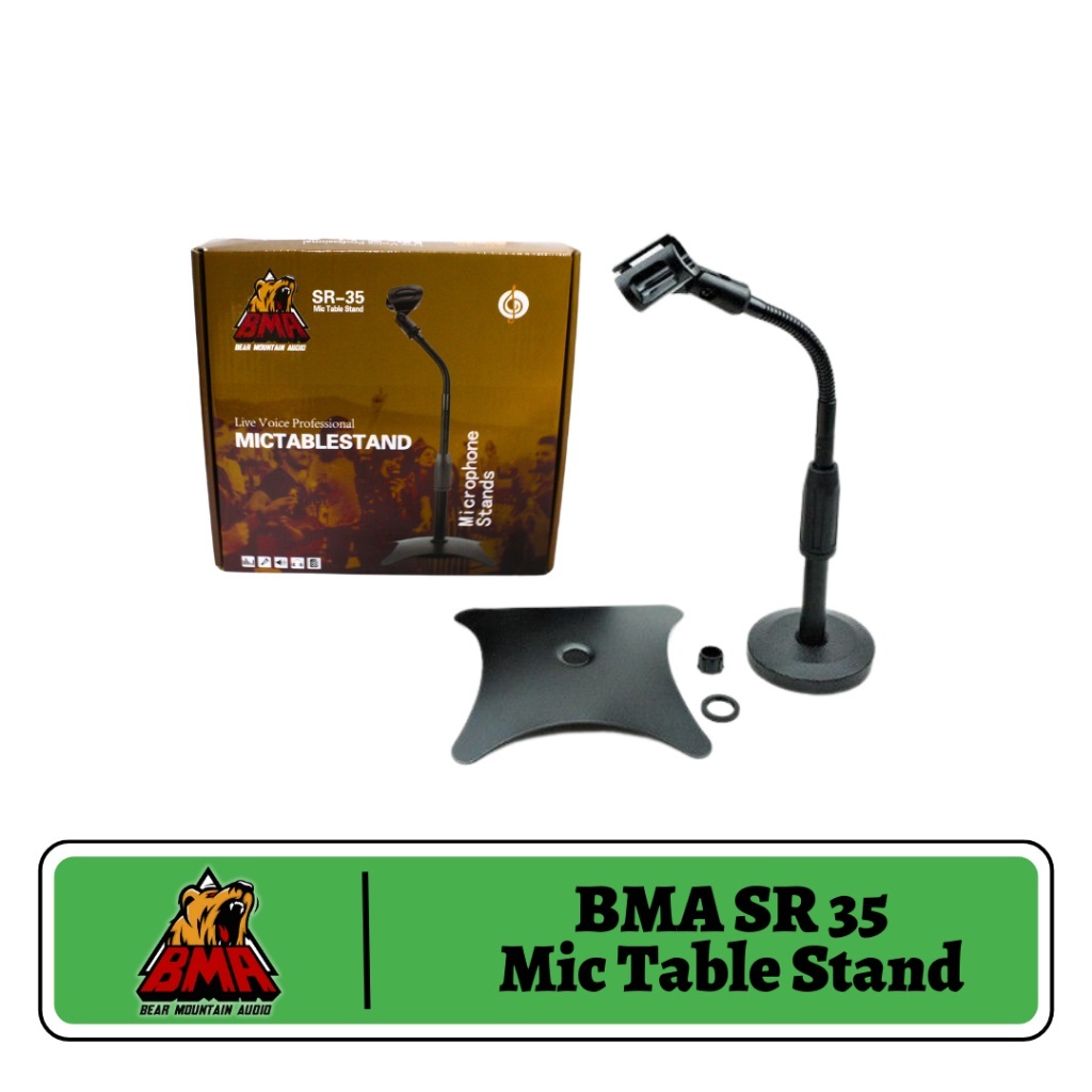 Jual Stand Mic BMA SR-35 | SR35 | SR 35 Stand Microphone Meja Podium Mimbar | Shopee Indonesia