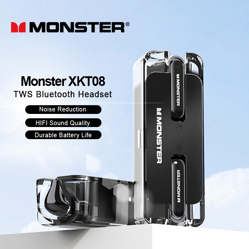 Jual Monster XKT08 Gaming Earphone Bluetooth True Headset Bluetooth 5.3 ...