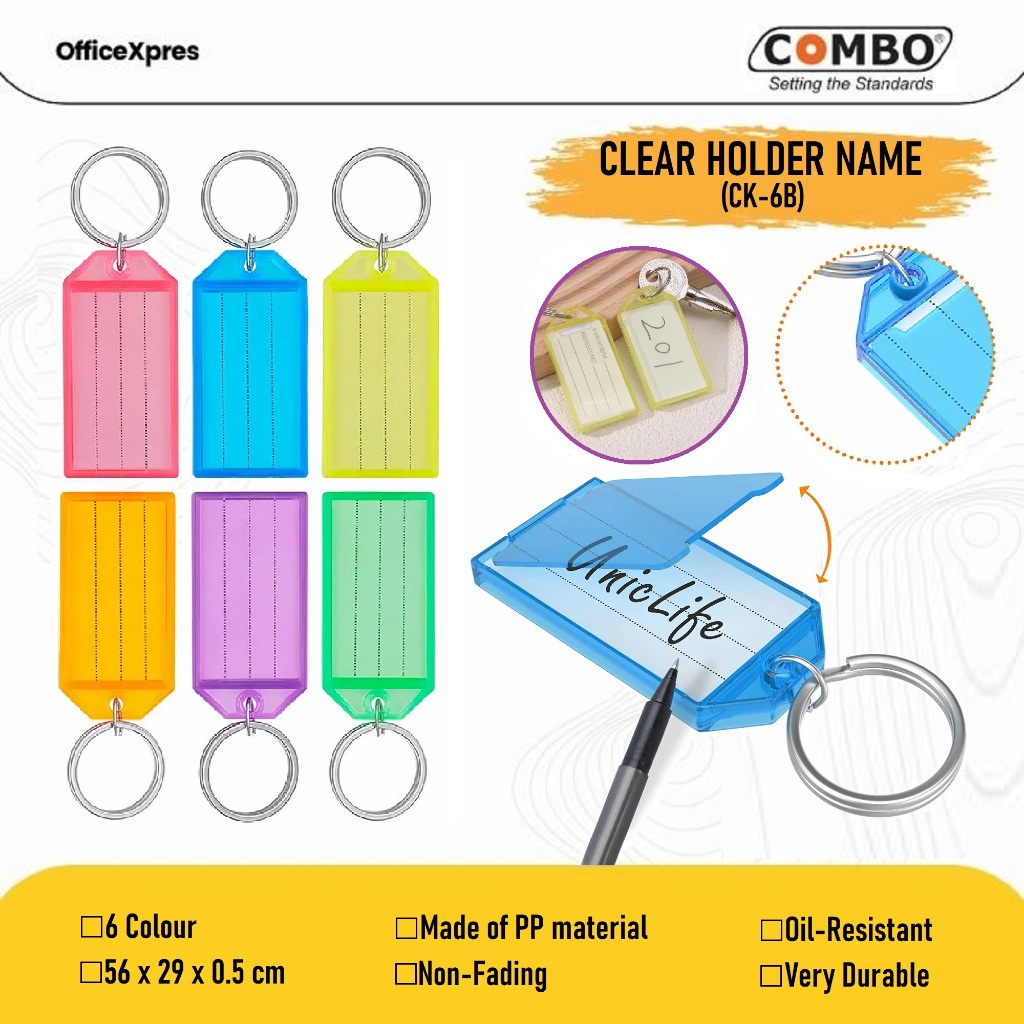 Jual Gantungan Kunci Transparant / Key Ring / Name Tag Bening / Key ...