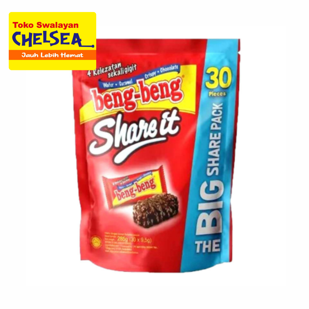 Jual Beng beng share it big pack 30s Wafer Rice Crispy Chocolate ...