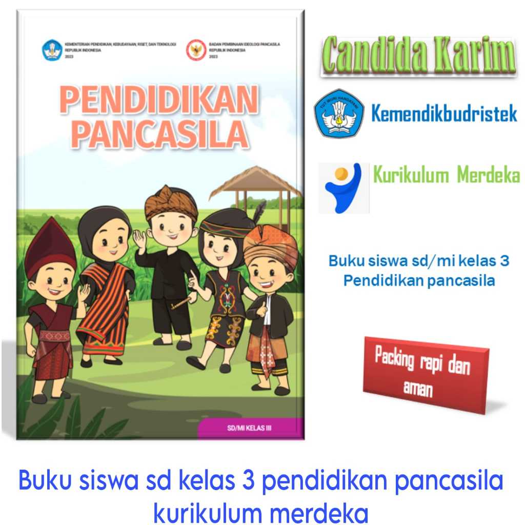Jual Buku siswa sd mi kelas 3 pendidikan pancasila kurikulum merdeka kurmer | Shopee Indonesia