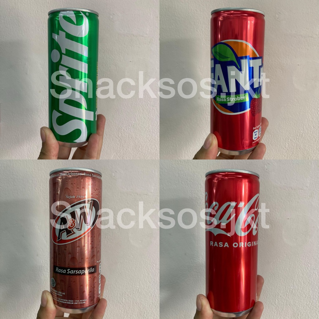 Jual [SATUAN PC KALENG] COCA COLA / FANTA / A&W SODA / SPRITE- MINUMAN ...
