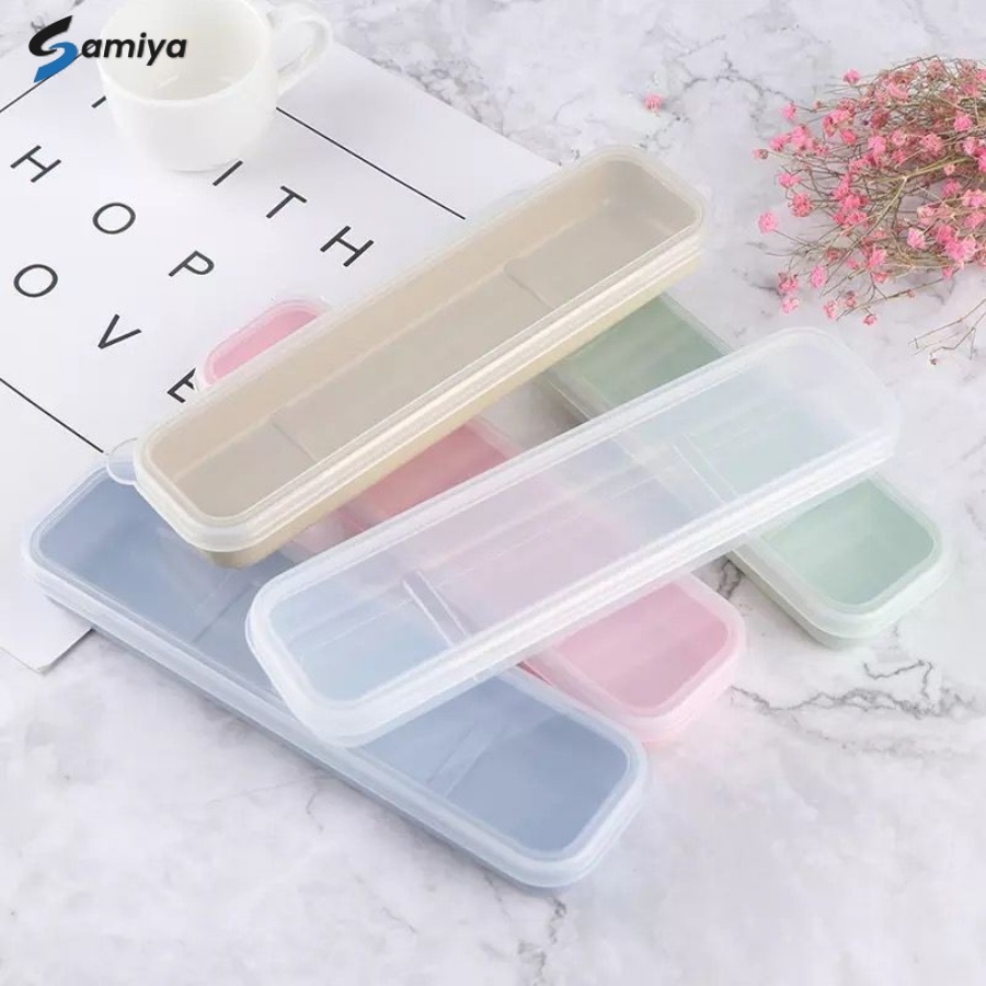 Jual box kotak tempat alat makan sendok garpu sumpit sedotan / wheat ...