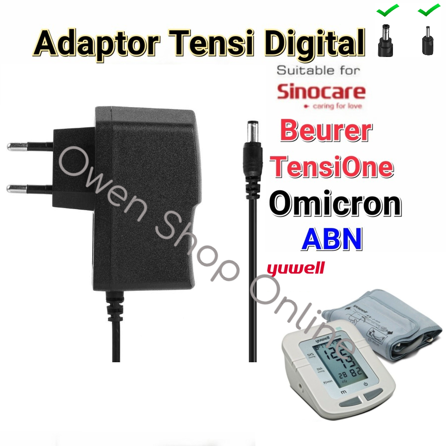 Jual Charger Adaptor Yuwell Sinocare Omicron Tensimeter Digital Tensi ...