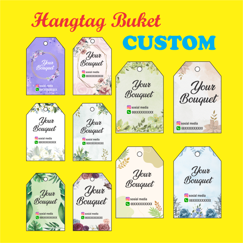 Jual HANGTAG BOUQUET/BUKET CUSTOM | Shopee Indonesia