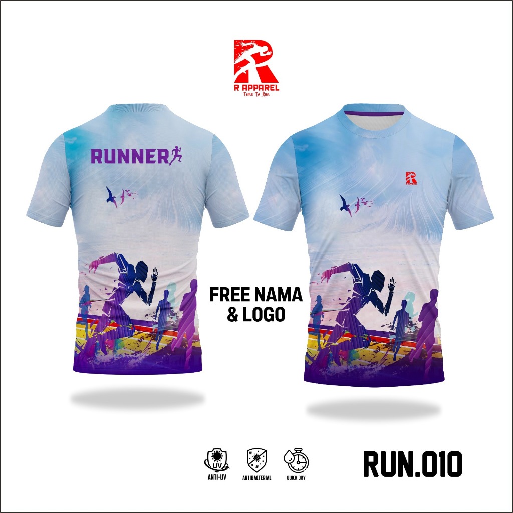 Jual Baju Kaos Olahraga Running Sepeda Harian Quick Dry Fit ...