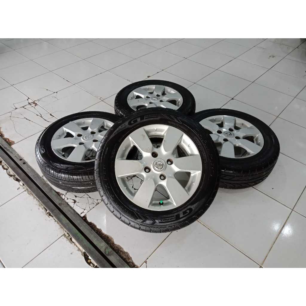Jual paketan velg mobil oem nissan livina ring 15 pcd 4x114 + ban 185 65 r15 pnp avanza xenia ...