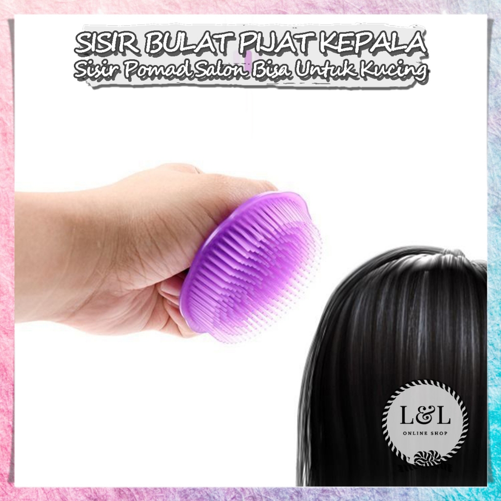 Jual Sisir Rambut Bulat Silikon Serbaguna Lembut Sisir Pijat Kepala ...