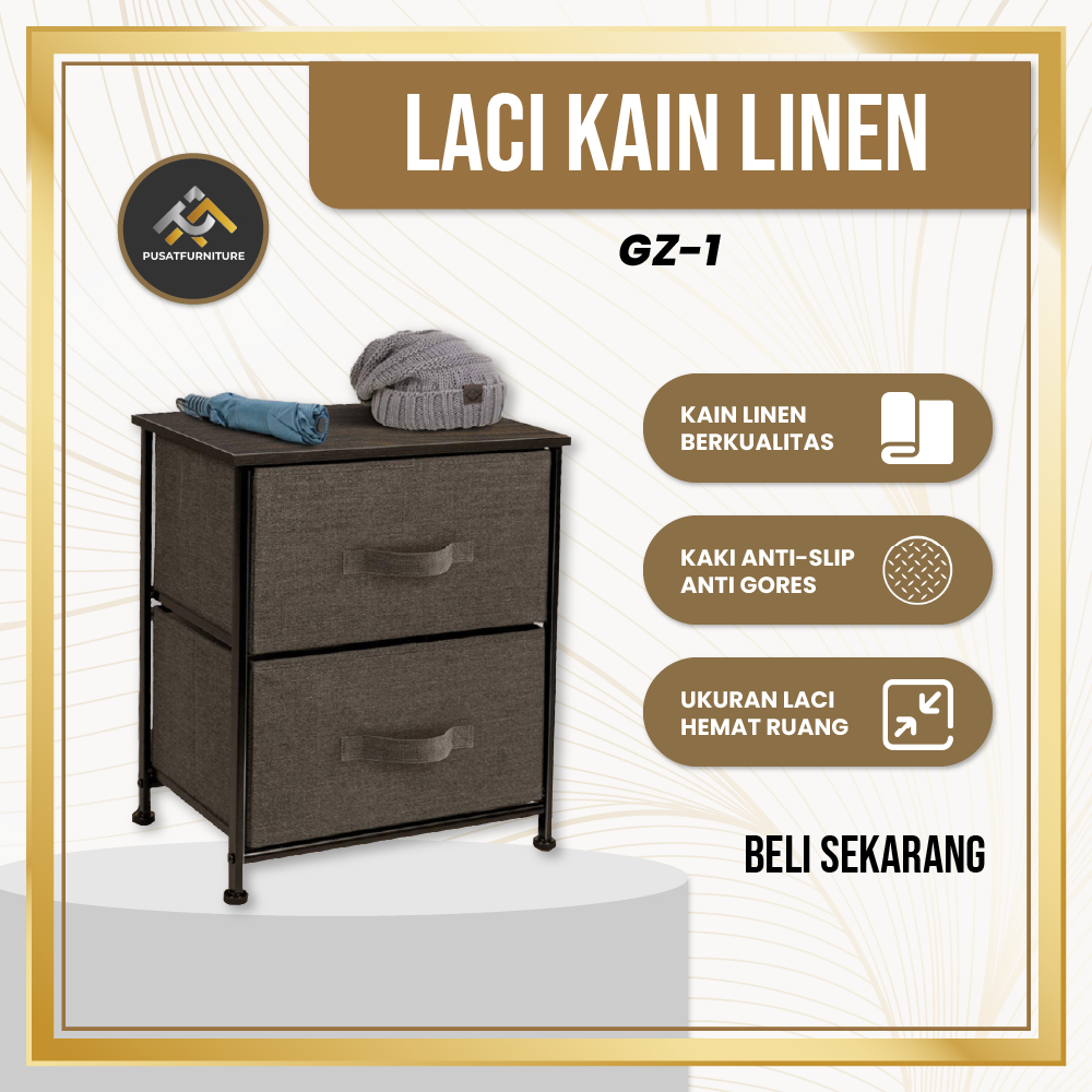 Jual Lemari Sisi Ranjang Lemari Rak Laci Kain Linen Lemari Minimalis ...
