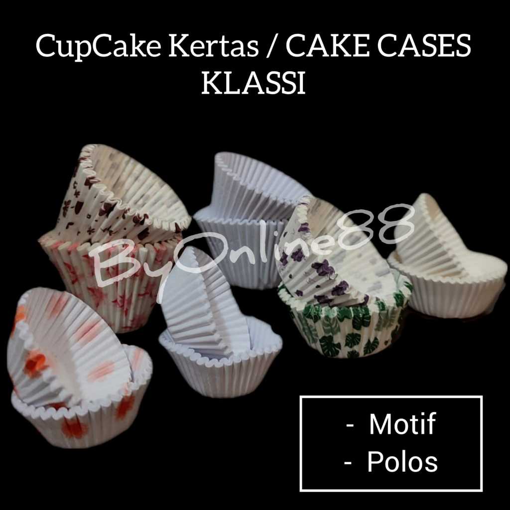 Jual Cake Cases KLASSI / Kertas CupCake / Cup Kertas Alas MOTIF/POLOS ...