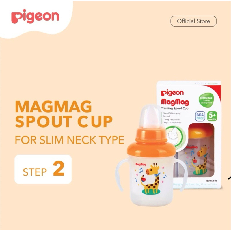 Jual [STEP 2] PIGEON Magmag Mag-Mag Mag Mag Magmag Straw Bottle Step 2 ...