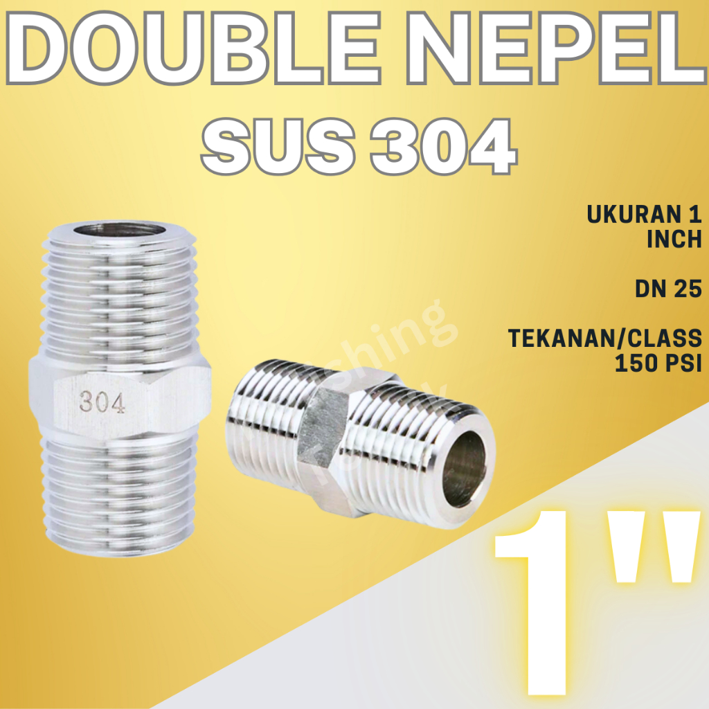 Jual Double Nepel Stainless 1 Inch SUS 304 | Shopee Indonesia