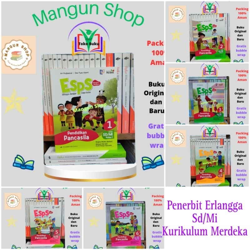 Jual Buku Esps Pendidikan Pancasila Kelas 1,2,3,4,5,6 SD Revisi Kurikulum Merdeka Erlangga ...