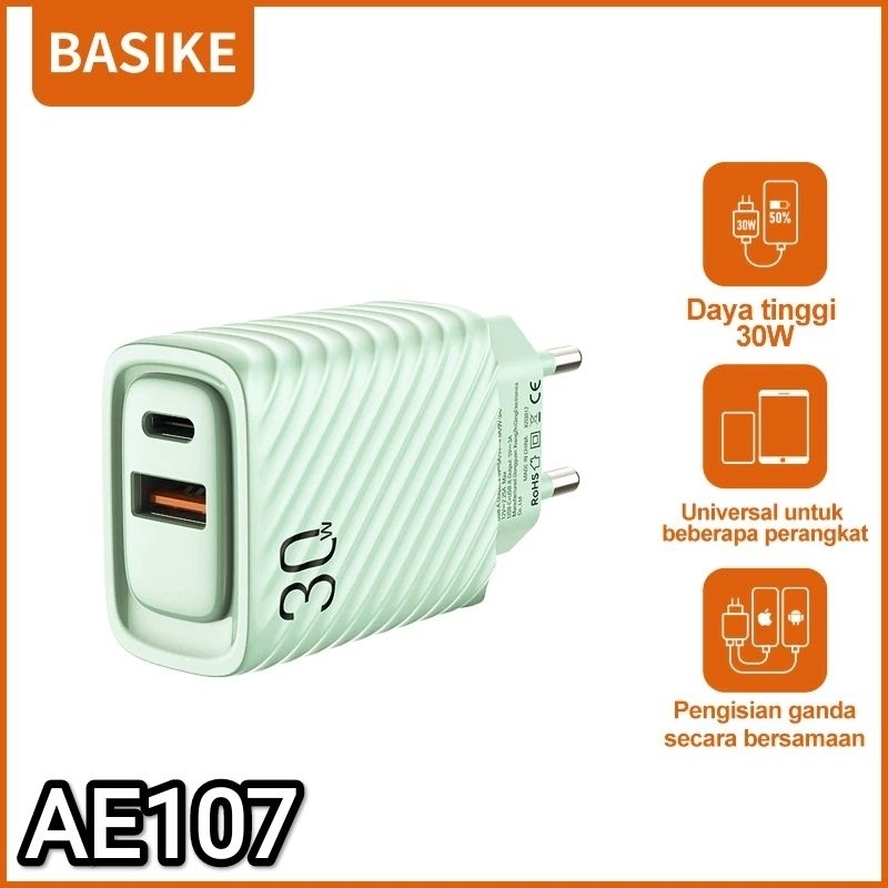 Jual Kepala Batok Charger Adaptor Basike x Kivee Fast Charging 30WATT ...