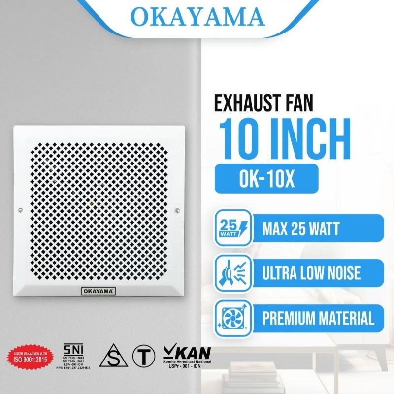 Jual Okayama Kipas Angin Hisap Plafon 10" / Exhaust Fan 10 Inch OK-10X ...