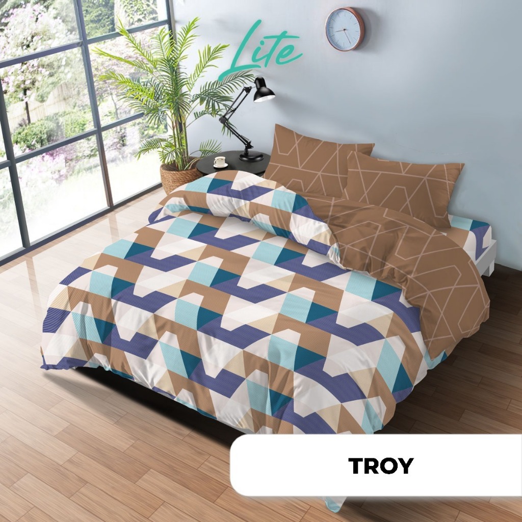 Jual BEDCOVER KINTAKUN LITE SET SPREI FLAT UK KING 180/QUEEN 160 ...