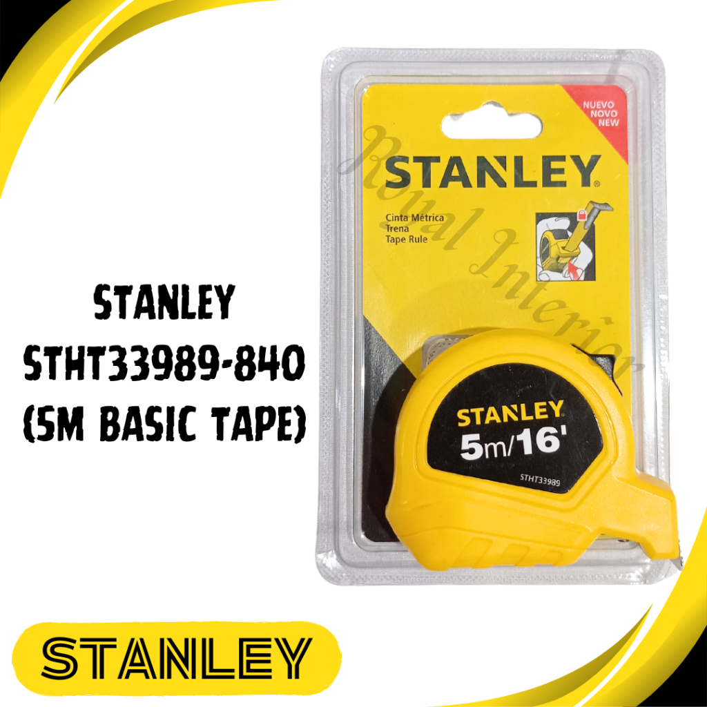 Jual Stanley Basic Measuring Tape Rules / Meteran Manual 5M STHT33989-8 ...