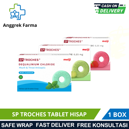 Jual SP TROCHES MEIJI/TABLET HISAP/OBAT RADANG HISAP/OBAT TENGGOROKAN ...