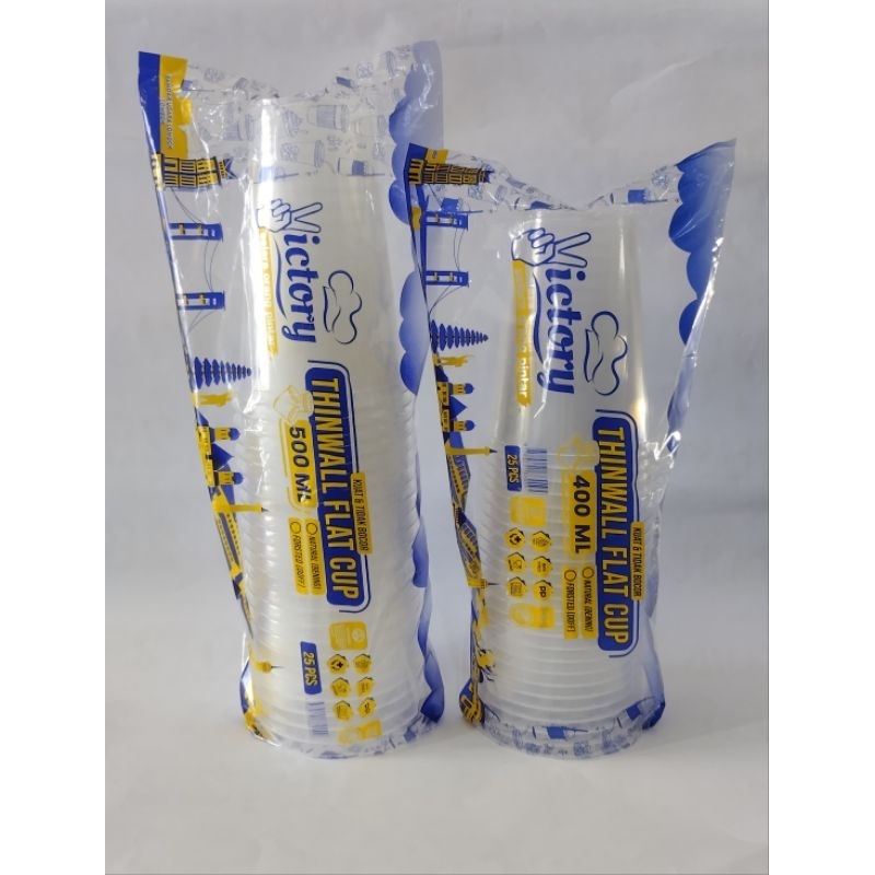 Jual Cup Victory Cup 500ml & 400ml /14 Oz & 16oz/ gelas thinwall ...