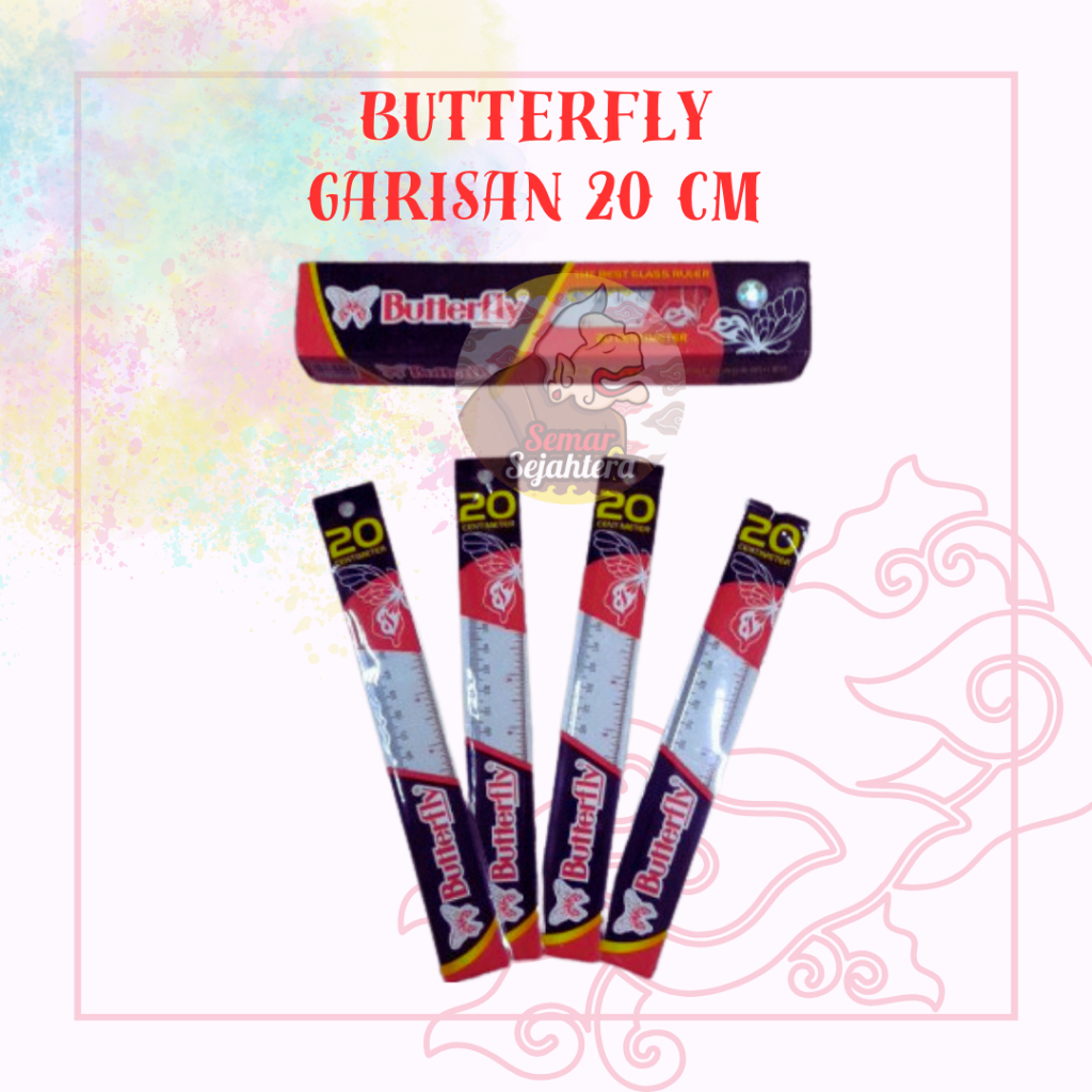 Jual [PCS] PENGGARIS / GARISAN BUTTERFLY 20 CM* | Shopee Indonesia