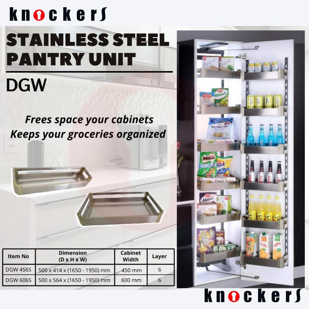 Jual Rak Bahan Makanan Dapur Kabinet 6 Tingkat Stainless Steel 6 Layer ...
