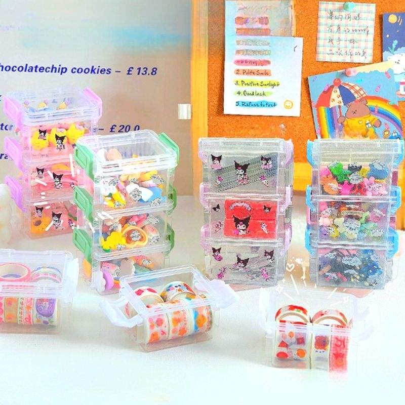 Jual BX2872 Storage Box 3 Tingkat & 2 Tingkat FREE STICKER container ...