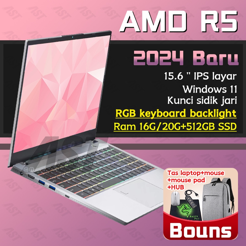 Jual AST laptop AMD Ryzen 5-4600H 15.6 inch IPS Ram 20G+512GB SSD ...
