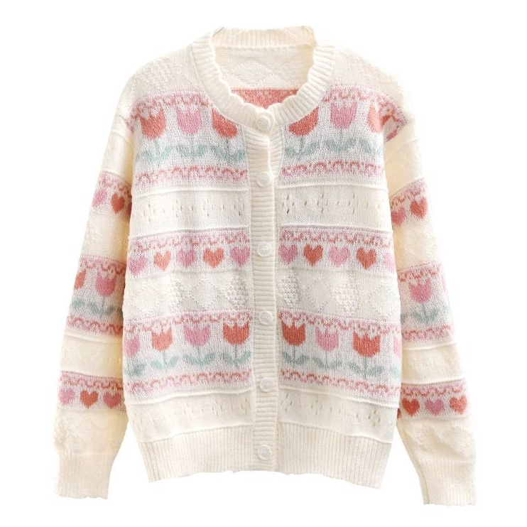 Jual Sweater rajut wanita ala korea Kardigan rajutan lembut warna solid ...