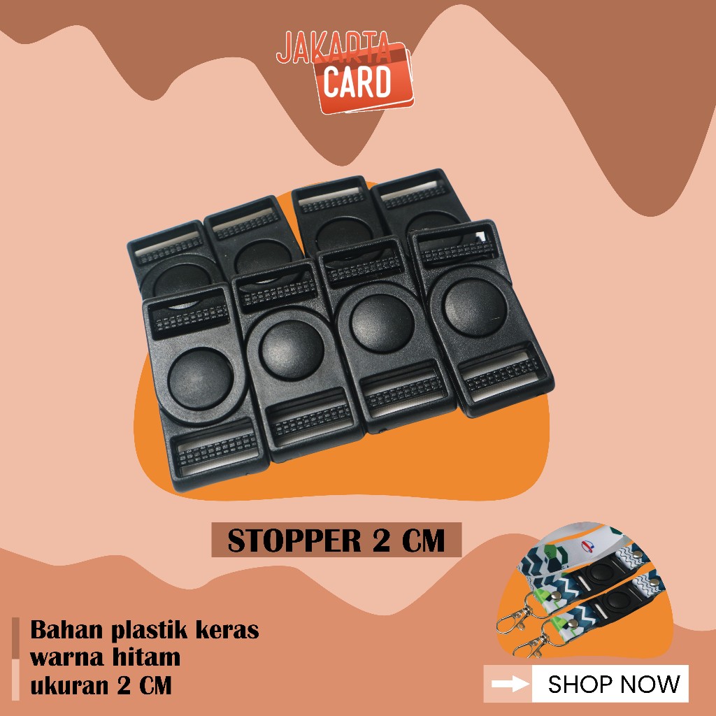 Jual stoper stopper tali id card lanyard cantelan ukuran 1,5cm dan 2cm ...