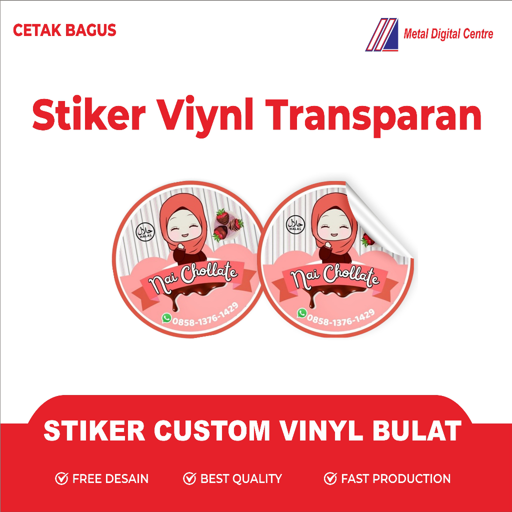 Jual Cetak Stiker TRANSPARAN ( CUTTING BULAT ) Cetak Stiker Label ...
