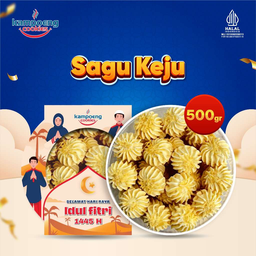Jual Kue Kering Sagu Keju Premium Kampoeng Cookies Lebaran 500 gr ...