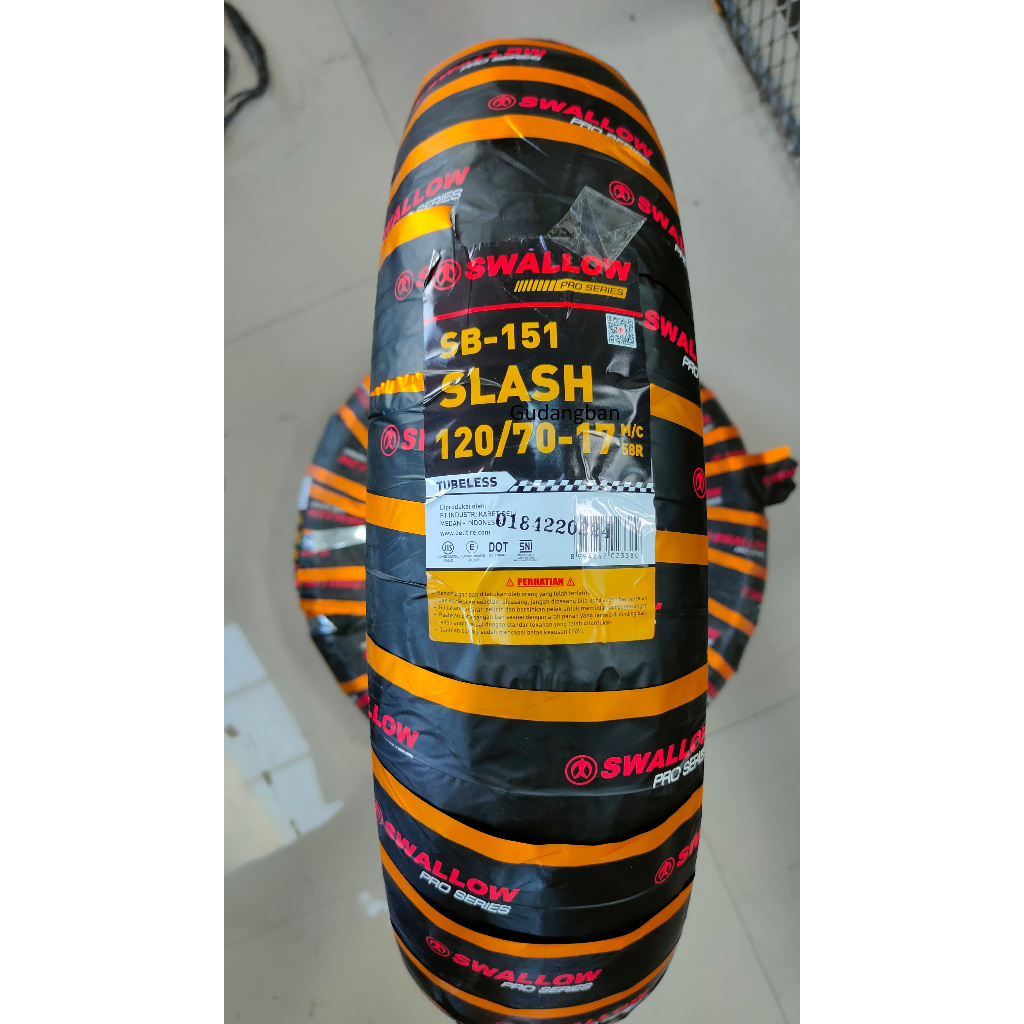 Jual Swallow SB151 SLASH 120 70 17 Pro Series Tubeless Ban luar Motor ...
