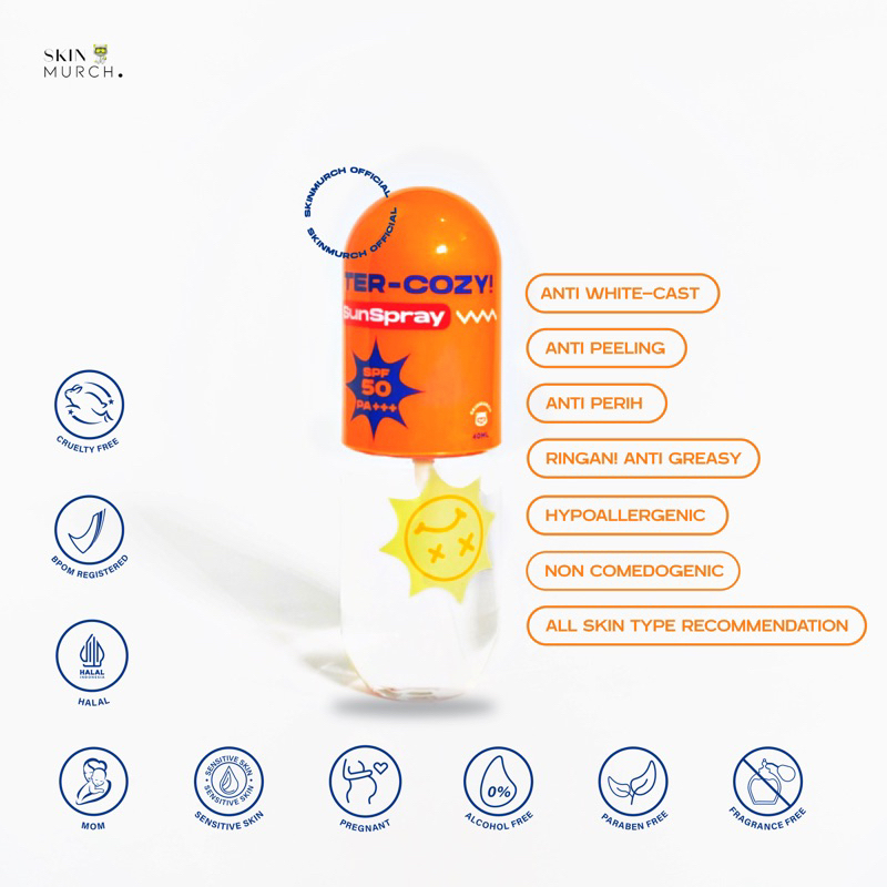 Jual SKINMURCH - Ter-Cozy Sunspray SPF 50 PA+++ | Cloud Skin Suncare ...