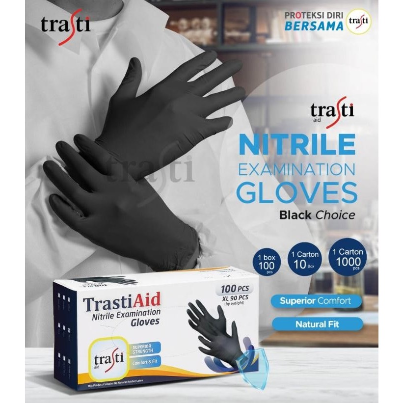 Jual HANDSCOON - SARUNG TANGAN NITRILE HITAM - TRASTI | Shopee Indonesia