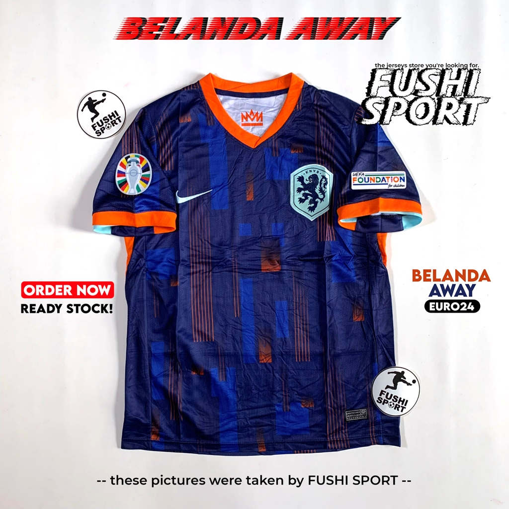 Jual Jersey Baju Bola Belanda Away Full Patch EU 2024 New Terbaru Grade ...