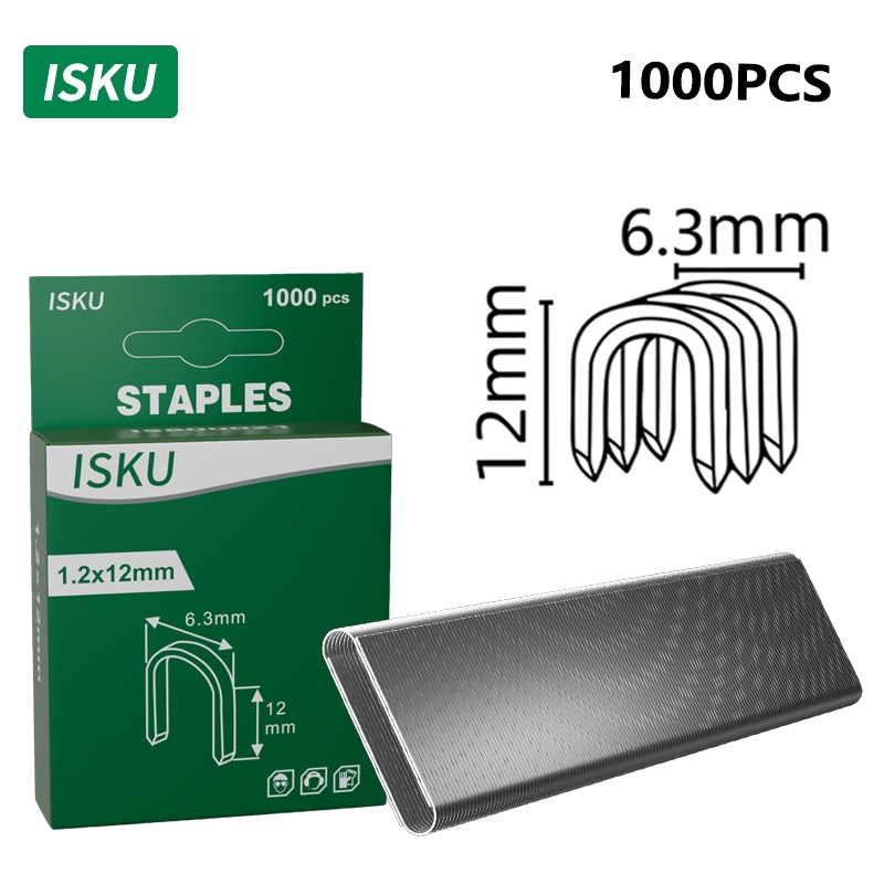 Jual ISKU Staples Gun Manual/Isi Ulang Refill Staples 1000pcs 1.2*10mm ...