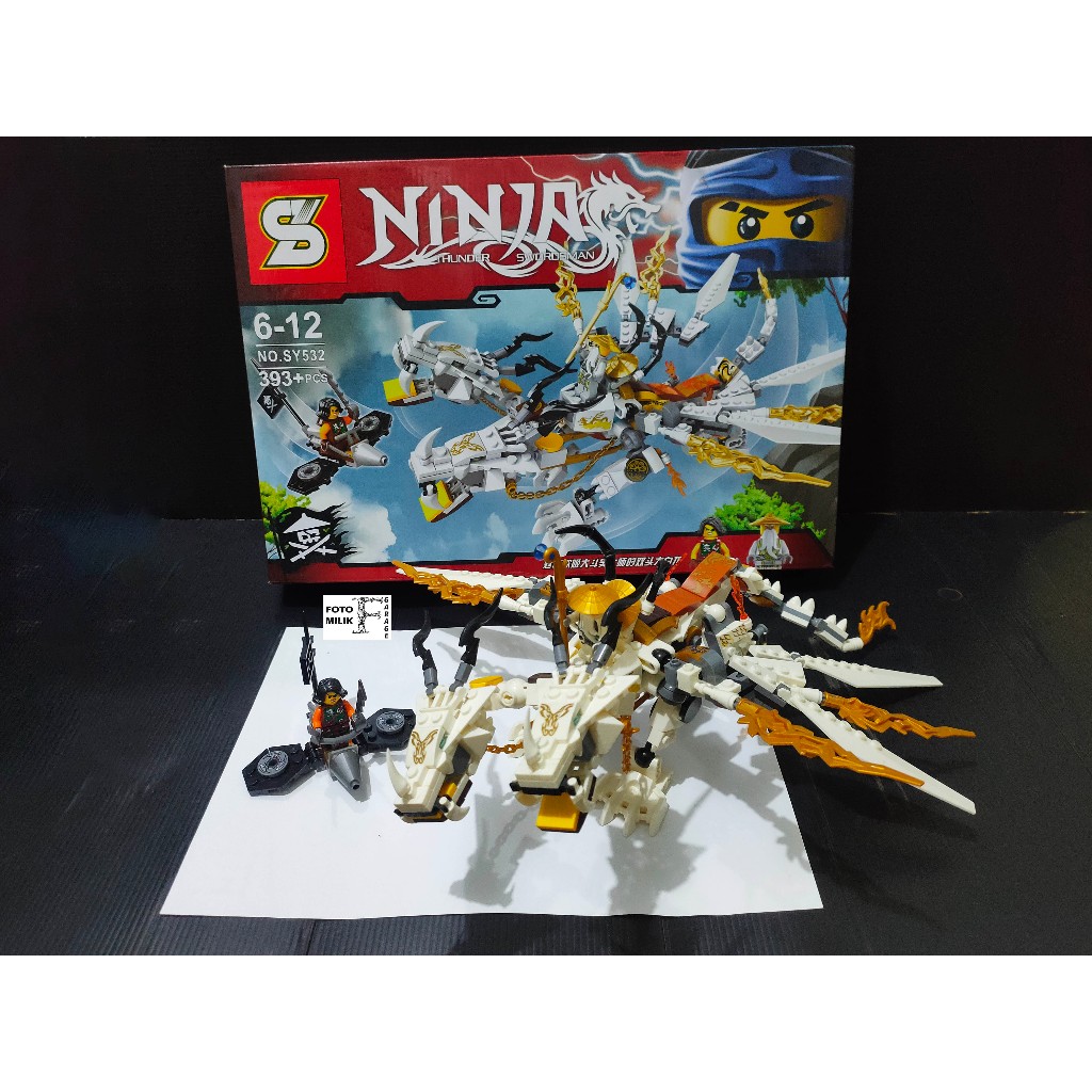 Jual Brick Lego S Master Wu Two Headed White Dragon Ninjago Ninja Naga ...
