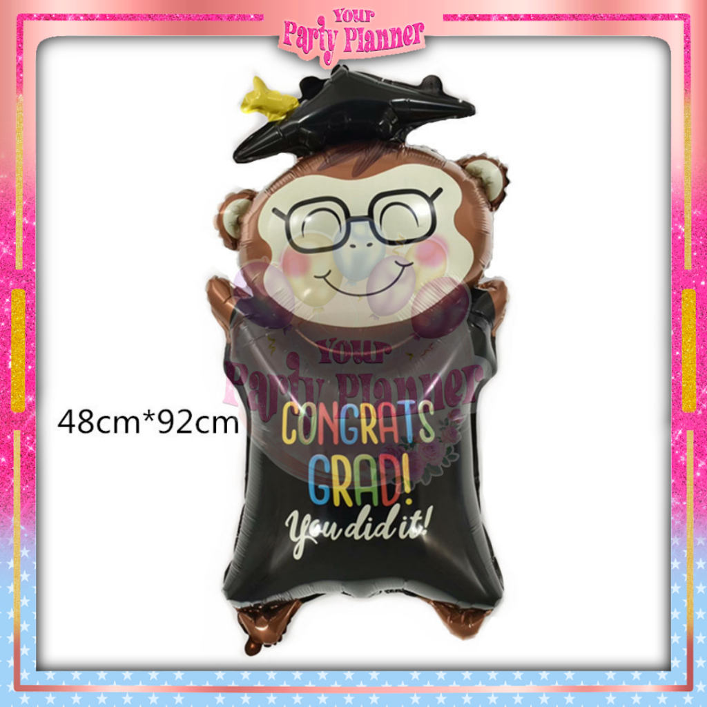Jual Balon Foil Tema Graduation Congratulations Kelulusan Wisuda Toga ...