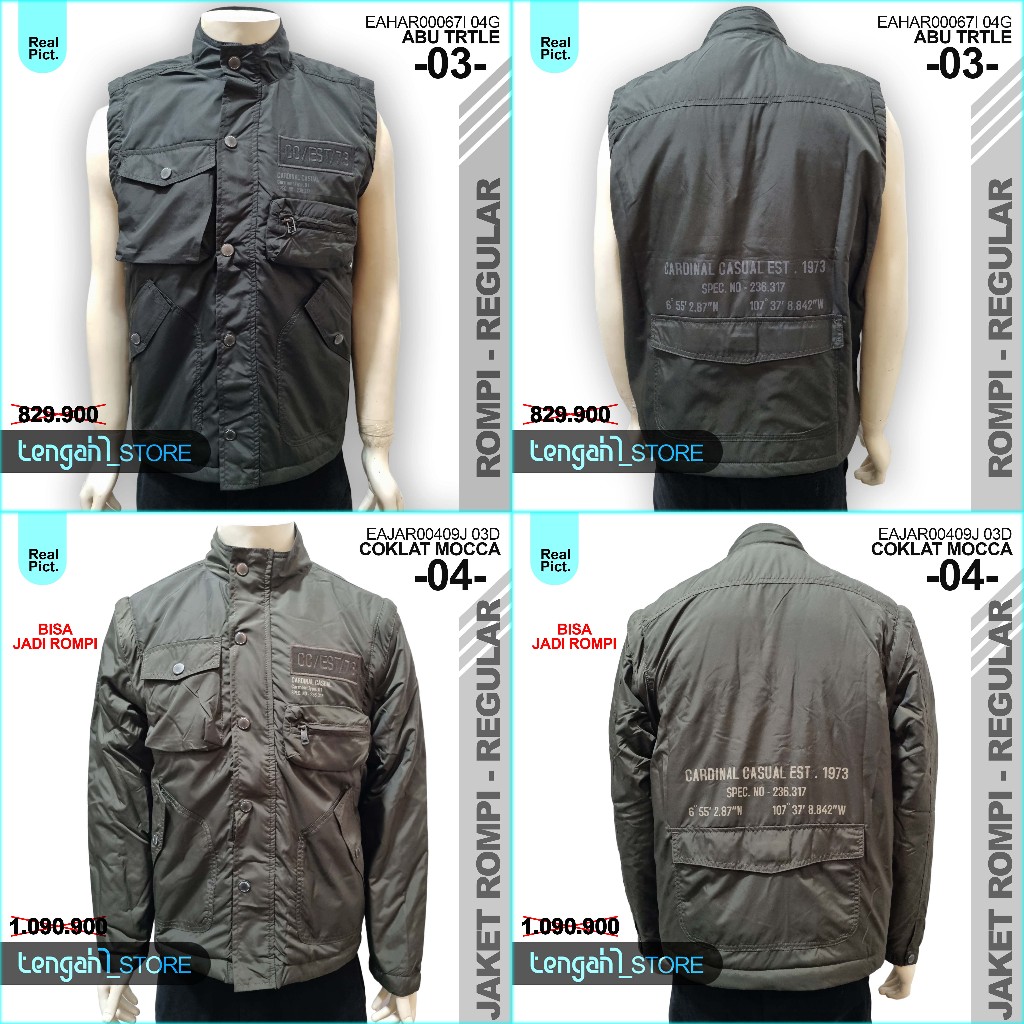 Jual 【COD】Jaket Rompi Pria Pola Reguler CARDINAL | Jacket Adventure ...