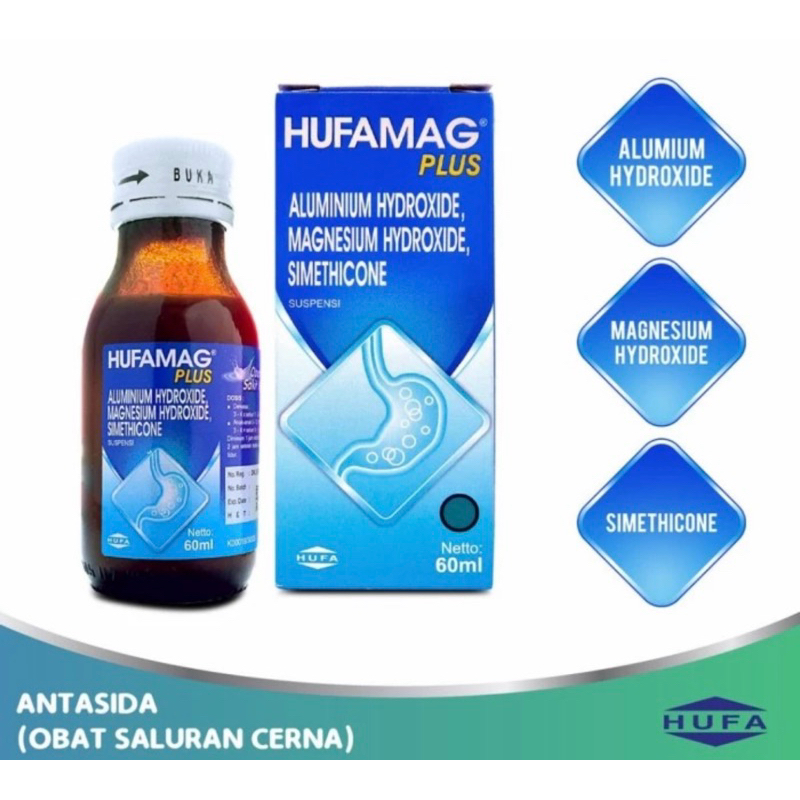 Jual Hufamag plus sirup 60 ml ( obat perut kembung mual maag ) | Shopee ...