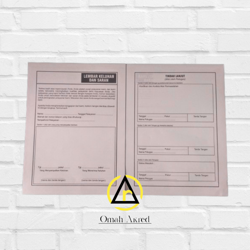 Jual Lembar Keluhan dan Saran - Form Kritik dan Saran | Shopee Indonesia