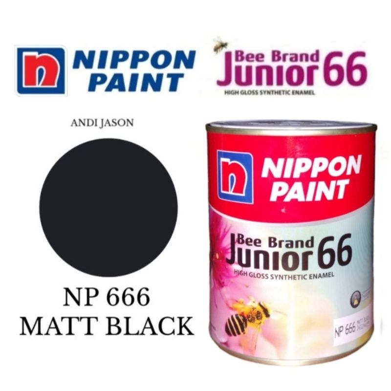 Jual CAT BEE BRAND JUNIOR 66. 0.8 LITER NO NP 666 MATT BLACK CAT HITAM DOFF MINYAK DAN KAYU BB ...
