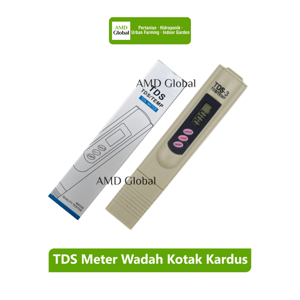 Jual TDS Meter Hidroponik / TDS 3 Alat Ukur Air PPM Wadah Kotak Kardus ...