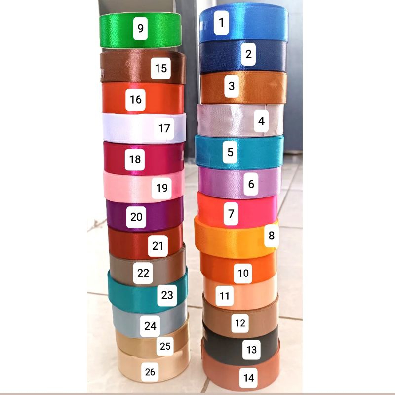 Jual Pita satin 1 inch / 2,5 cm 1 Rol ( Per gulung) | Shopee Indonesia